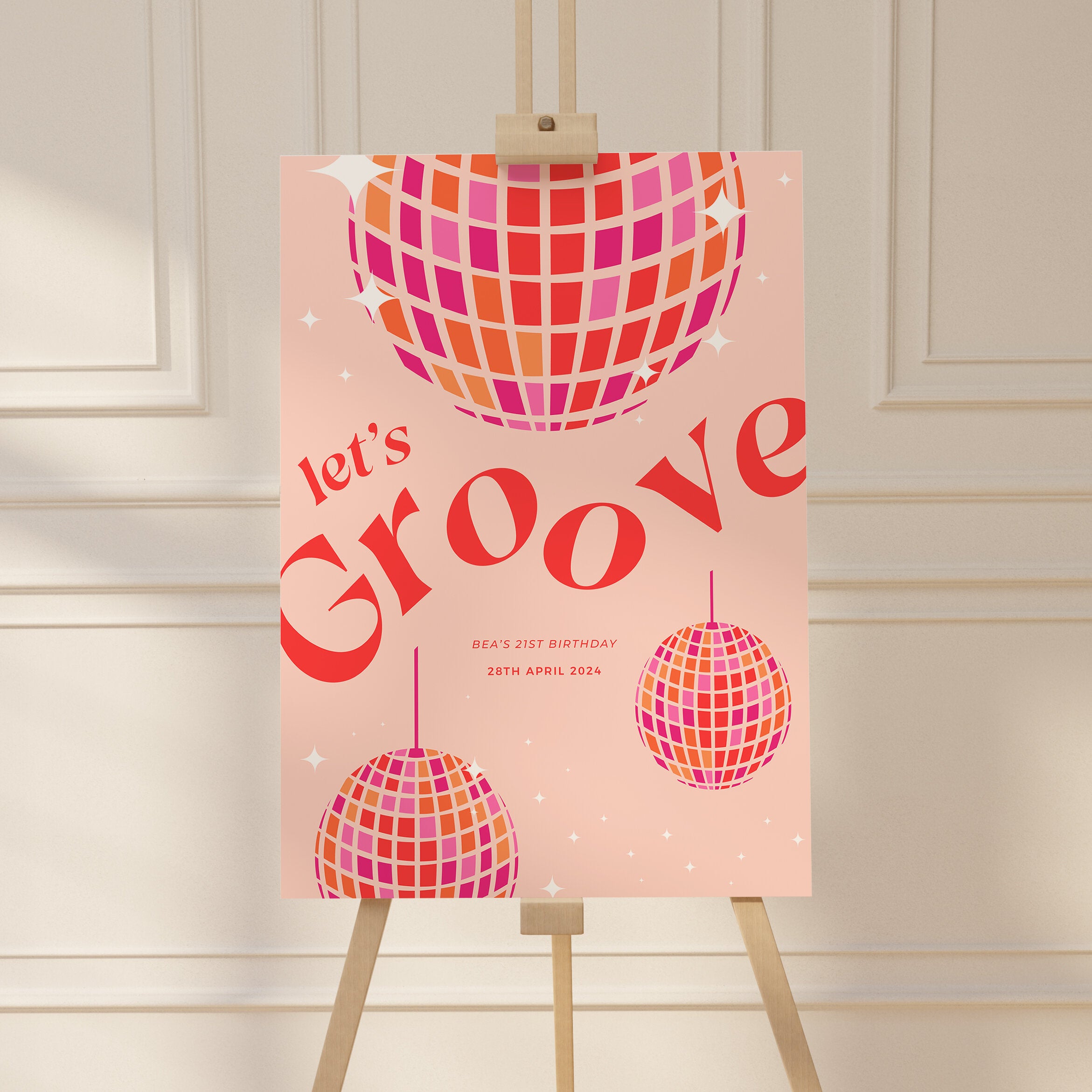 Let's Groove Party Welcome Sign