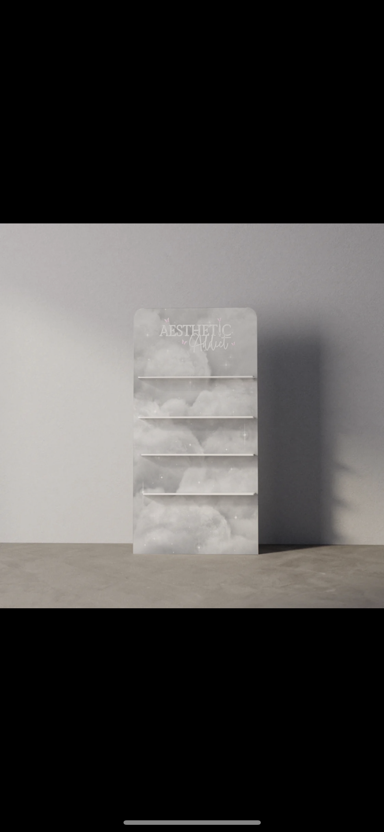 Collapsable Donut Wall and Shelf Wall Collapsable with Vinyl Applied