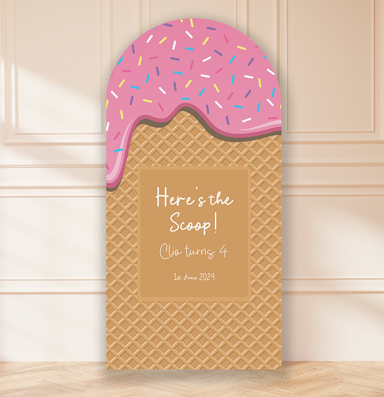 Ice Cream Cone Party Backdrop