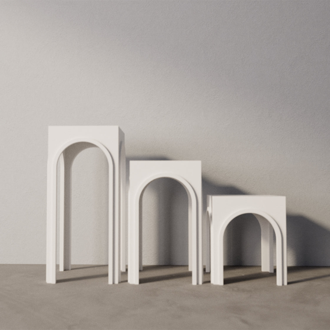 Rectangle with Hollow Inner Arch and Detailing Plinth