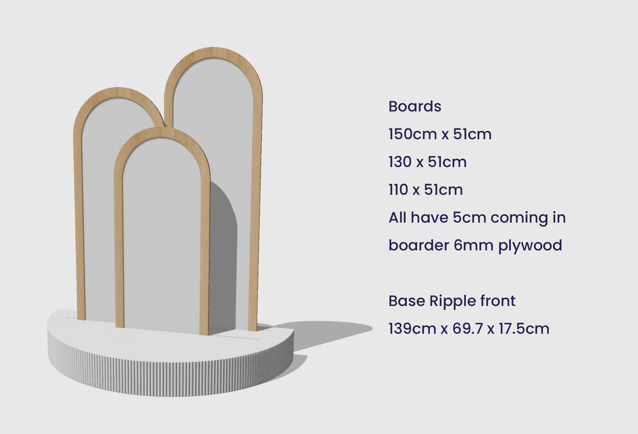 Kirsty Marie 3 Backdrops on stand unpainted