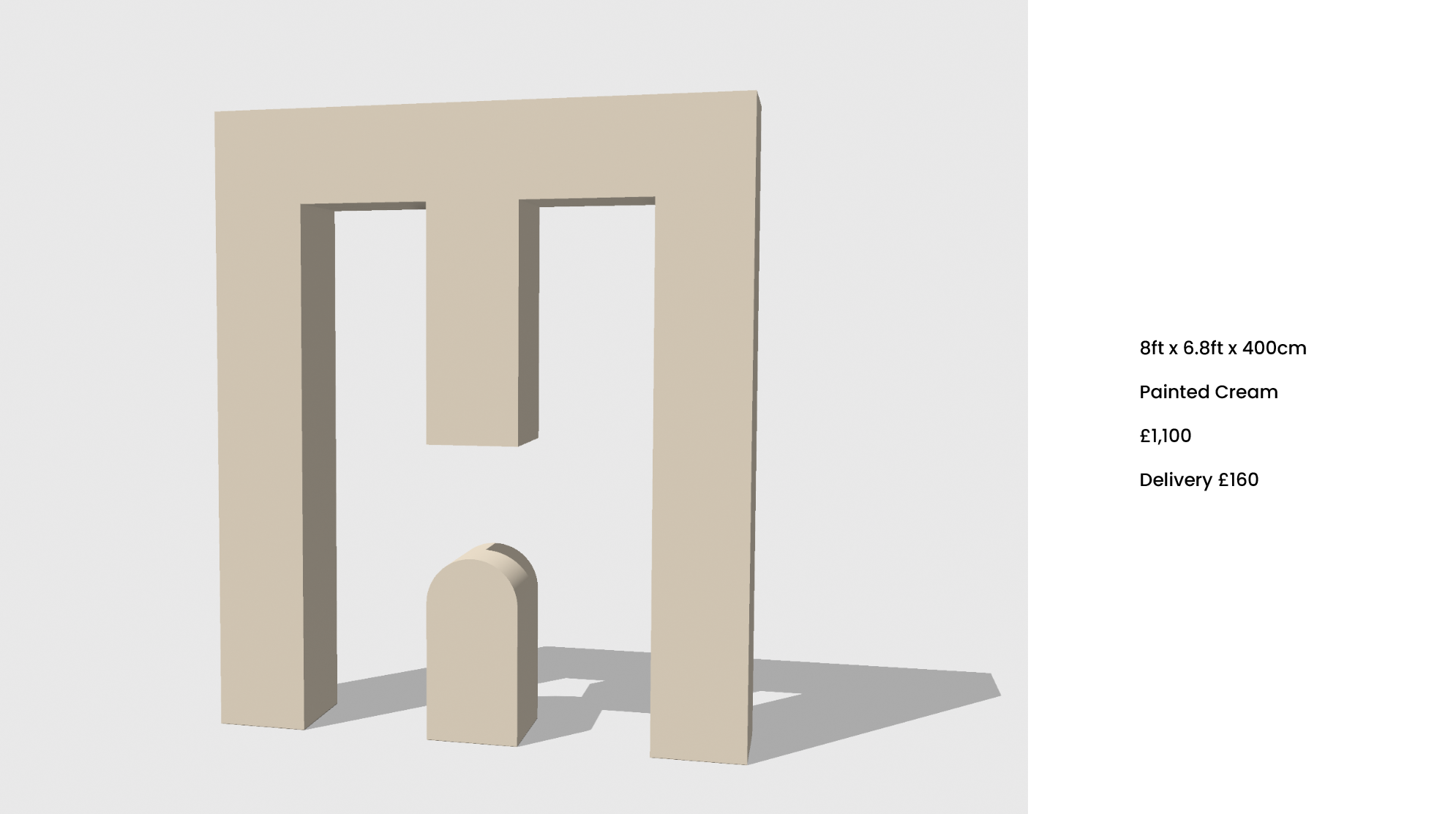 Letter H Backdrop 8ft x 6.8ft Including Delivery