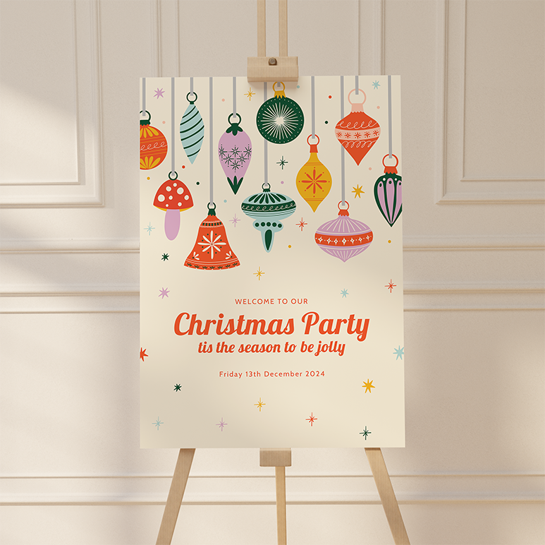 Christmas Welcome Sign - Bauble