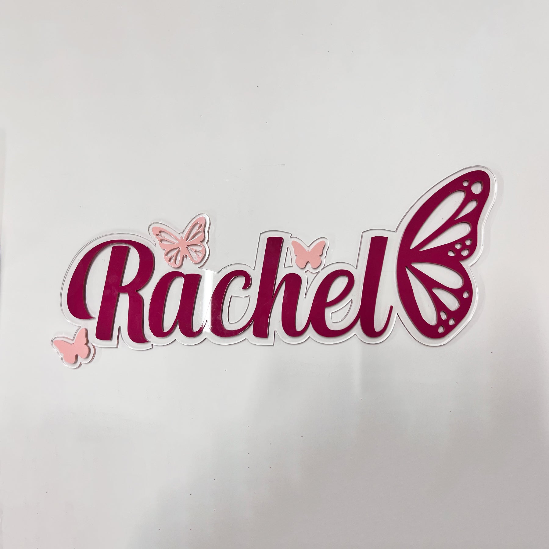Butterfly Acrylic Name Sign 60cm