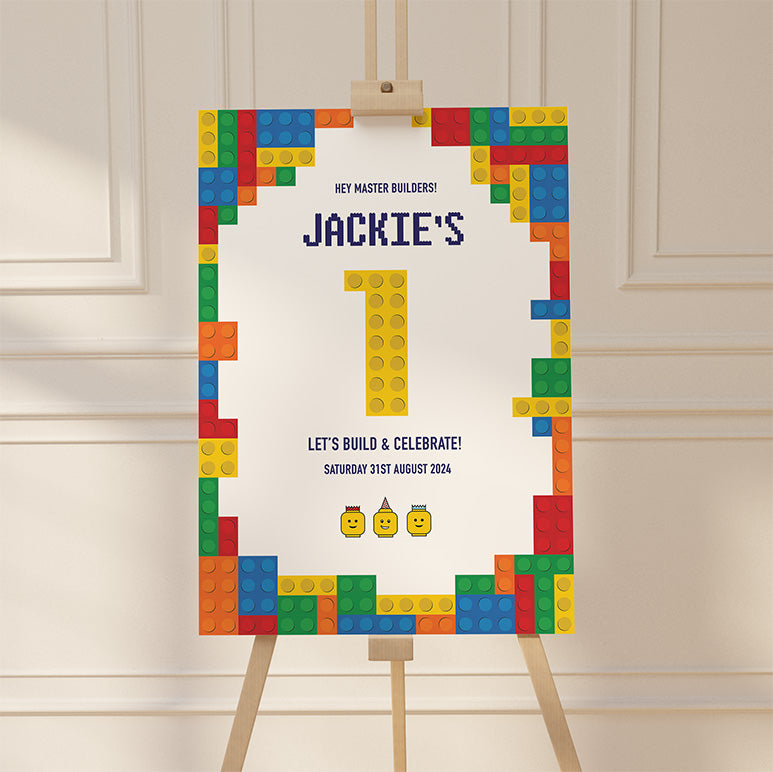 LEGO Kids Birthday Party Welcome Sign
