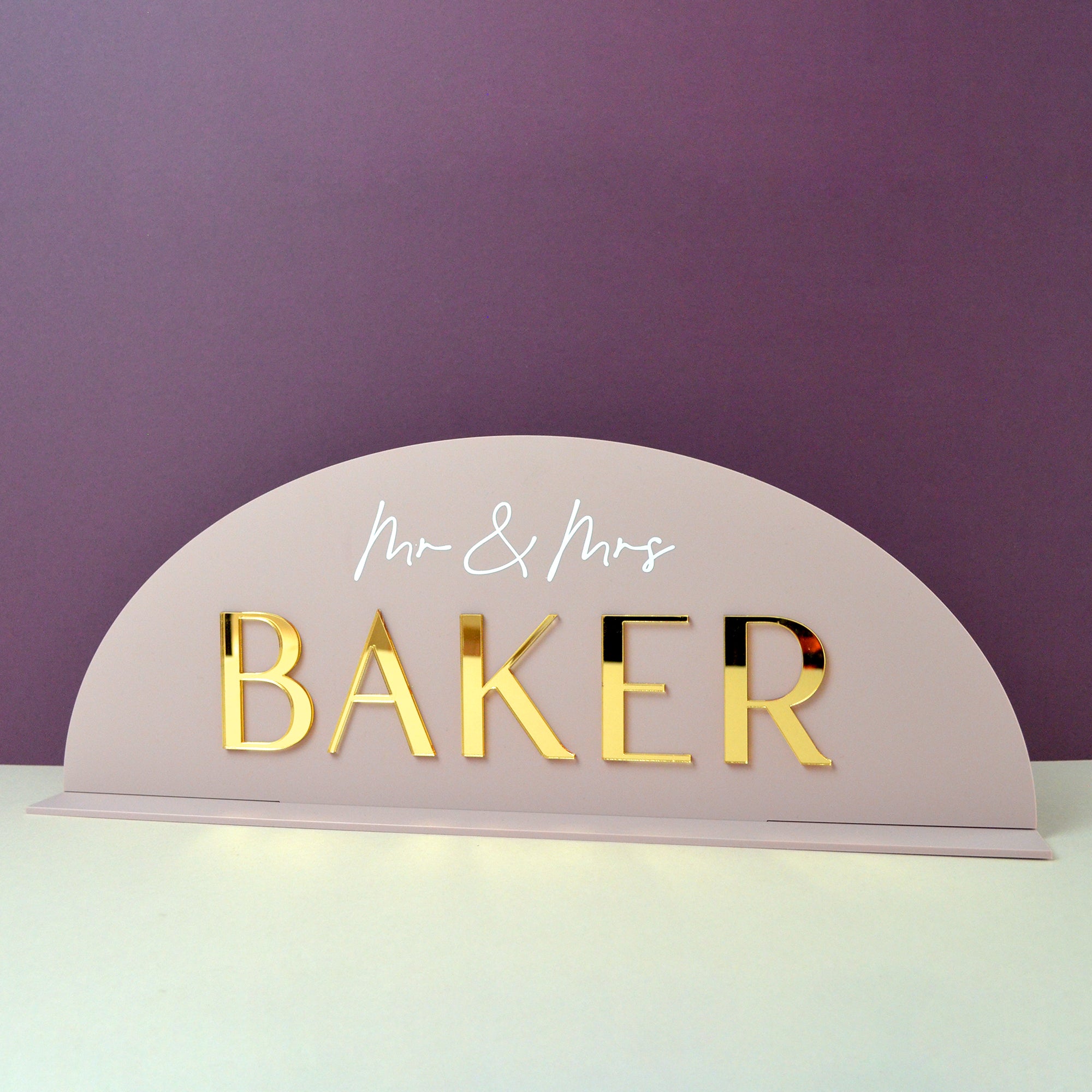 Dome Table Top Sign