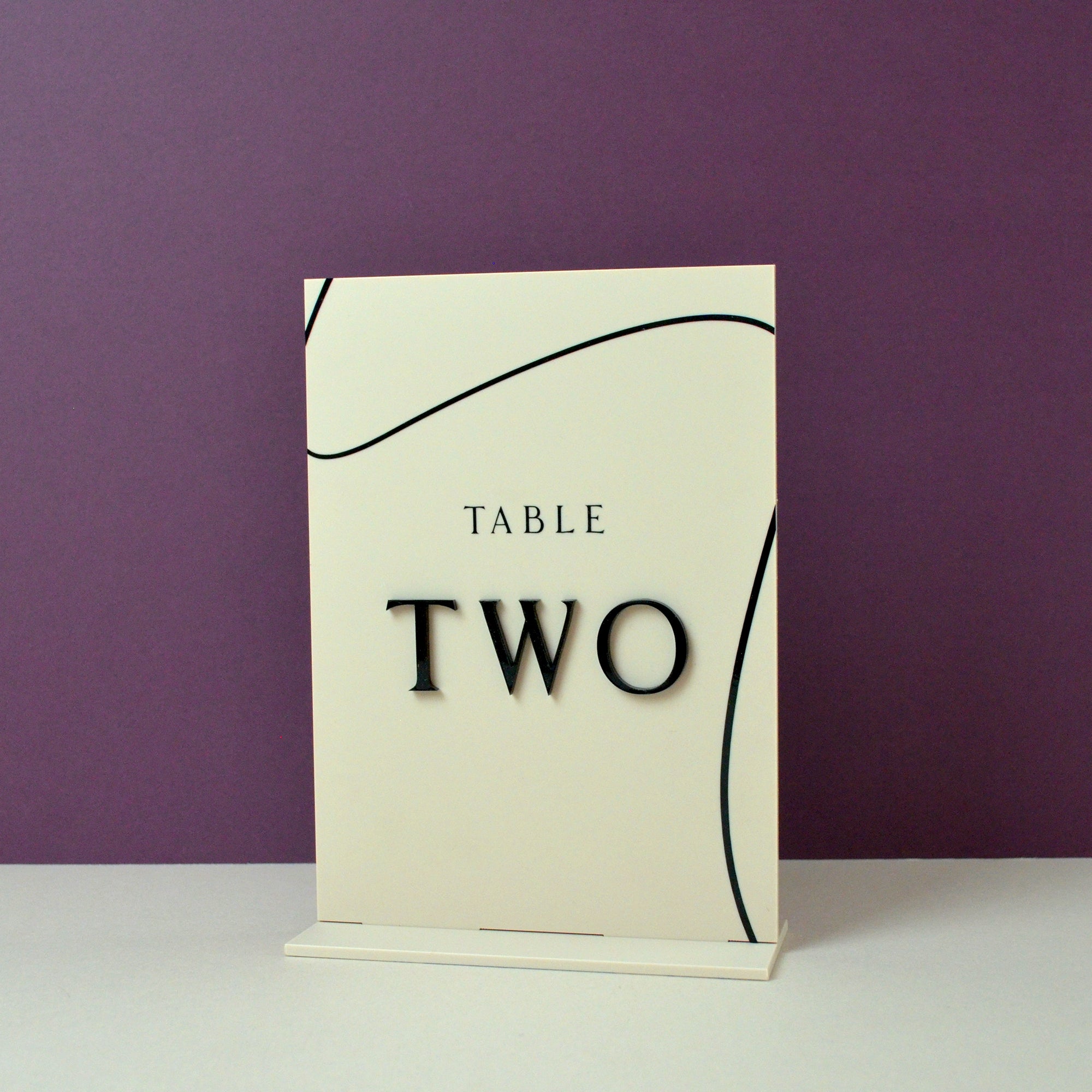 Traditional Number Table Sign
